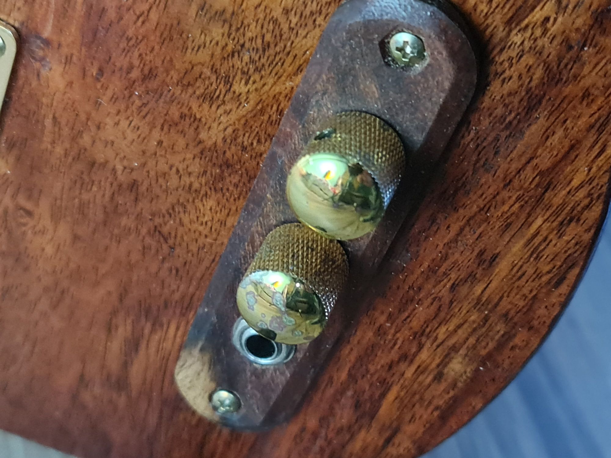 012 – 4 String Oak and Mango Wood Guitar – Lazy Dog Guitars